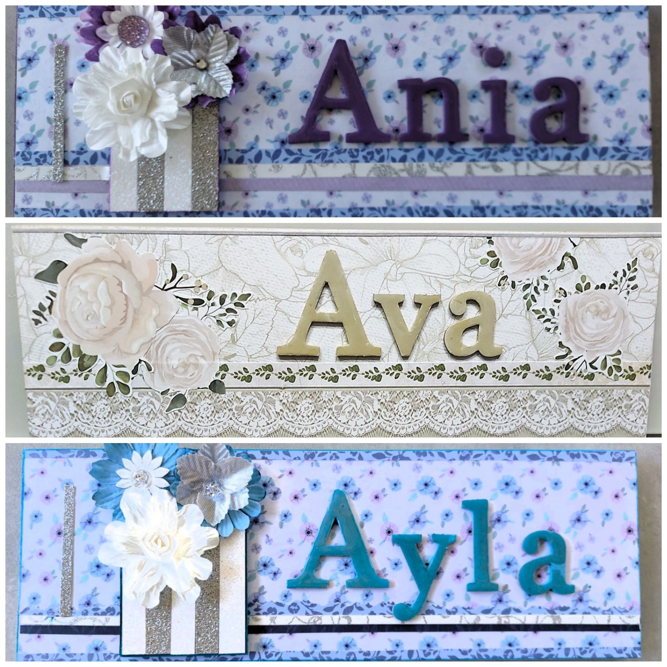 Girls Name Plaques - Personalised Handcrafted Designs | Wood & Wonder